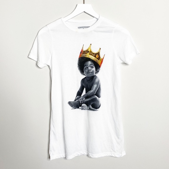 Tops | Notorious Big Biggie Baby Graphic White Tshirt | Poshmark